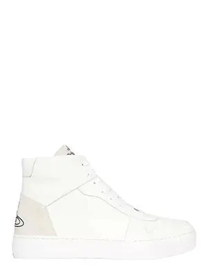 VIVIENNE WESTWOOD Logo-print High-top Sneakers - White