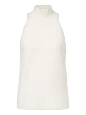 LISA YANG Leya Knitted Cashmere Tank Top - White
