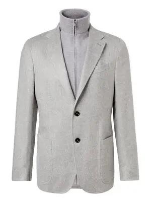 Zegna Layered Cashmere Blazer - Grey