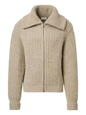 LEMAIRE Alpaca And Yak Wool Zip-up Cardigan - Beige