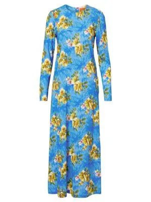 La DoubleJ Swing Floral Maxi Dress - Blue