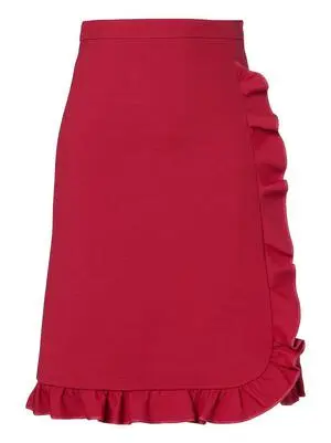 Valentino Garavani Crepe Couture Ruffled Miniskirt - Red