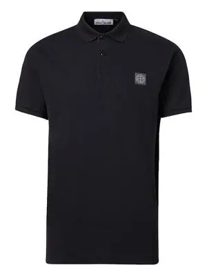 Stone Island Compass Cotton Piqué Polo Shirt - Blue