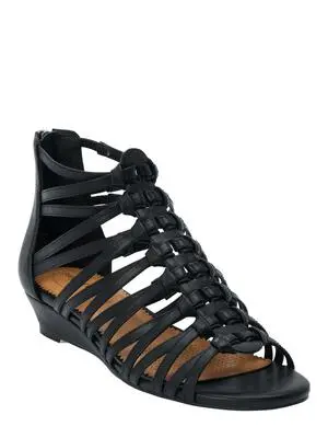 COMFORTVIEW Strappy Gladiator Sandals - Black