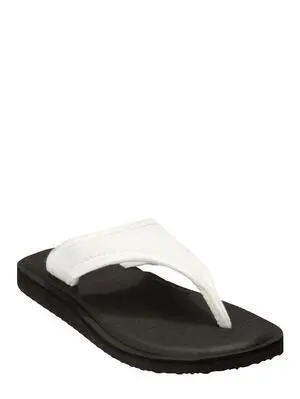 COMFORTVIEW Sylvia Soft Footbed Thong Sandal - White