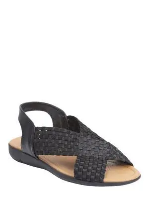COMFORTVIEW Celestia Sling Sandal - Black Metallic