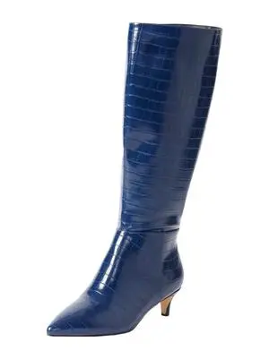 COMFORTVIEW The Poloma Tall Wide Calf Boots - Navy Croco