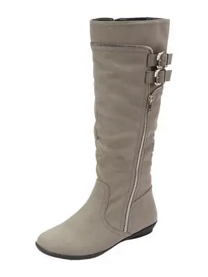 COMFORTVIEW Pasha Wide-Calf Boots Slate Grey