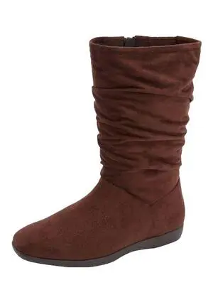 COMFORTVIEW Aneela Wide Calf Boots - Brown