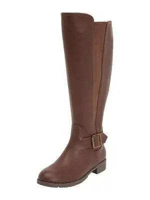 COMFORTVIEW Milan Tall Wide Calf Boots - Medium Brown