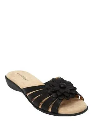 COMFORTVIEW Abigail Slip-on Sandal - Black