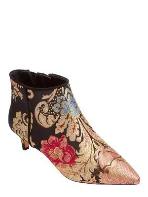 COMFORTVIEW The Meredith Patterned Bootie - Floral Metallic