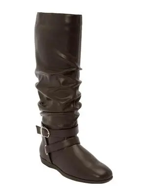 COMFORTVIEW Arya Wide Calf Boots - Brown