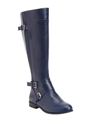 COMFORTVIEW The Whitley Tall Wide Calf Boots Navy