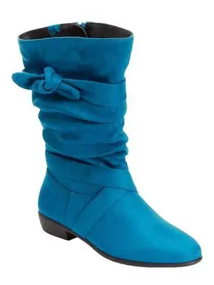 COMFORTVIEW Heather Wide Calf Boots - Teal