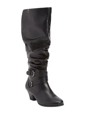 COMFORTVIEW Cleo Tall Wide Calf Boots - Black