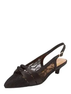 COMFORTVIEW The Poppy Slingback Black Lace