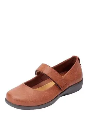 COMFORTVIEW The Carla Mary Jane Flat Brown