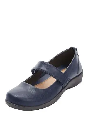 COMFORTVIEW The Carla Mary Jane Flat - Navy
