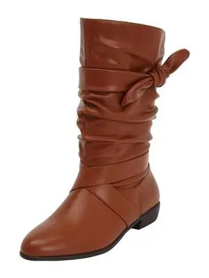 COMFORTVIEW The Heather Wide Calf Boots Cognac