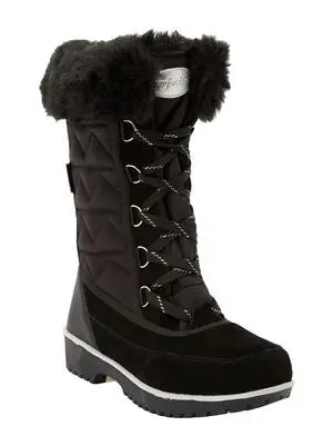 COMFORTVIEW The Eileen Waterproof Boots - Black Silver Multi