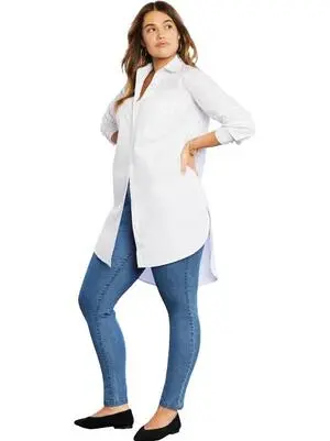 JUNE + VIE Poplin La Vie Max Tunic - White