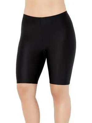 SWIMSUITS FOR ALL Long Bike Short Swim Bottom - Black