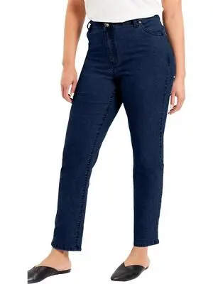 JUNE + VIE June Fit Straight-leg Jeans - Dark Blue