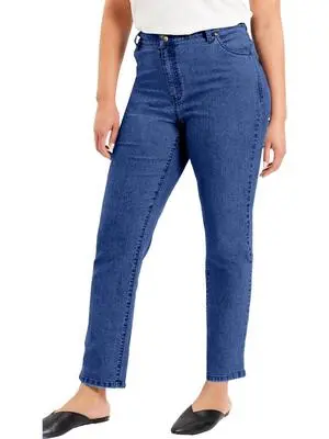 JUNE + VIE June Fit Straight-leg Jeans - Medium Blue