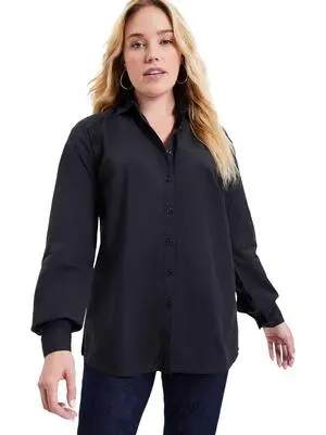 JUNE + VIE Poplin La Vie Tunic - Black