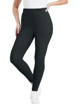 JUNE + VIE Classic Ankle Legging - Heather Charcoal