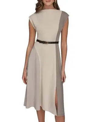 Donna Karan New York Colorblock Sleeveless Midi Dress - Vapor/vell