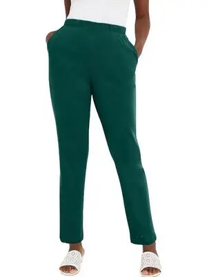 JESSICA LONDON Straight Leg Pant Emerald Green