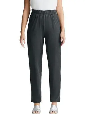 JESSICA LONDON Straight Leg Pant Heather Charcoal