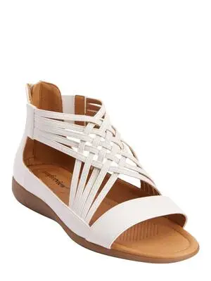 COMFORTVIEW Alicia Gladiator Sandals - White