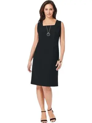 JESSICA LONDON Bi-stretch Sheath Dress - Black