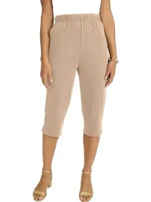 JESSICA LONDON Soft Ease Capri New Khaki