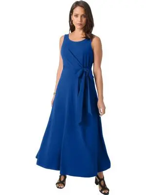JESSICA LONDON Side Tie Maxi Dress - Dark Sapphire