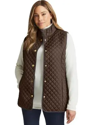 JESSICA LONDON Quilted Vest Chocolate