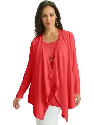 JESSICA LONDON Flyaway Cardigan - Soft Geranium