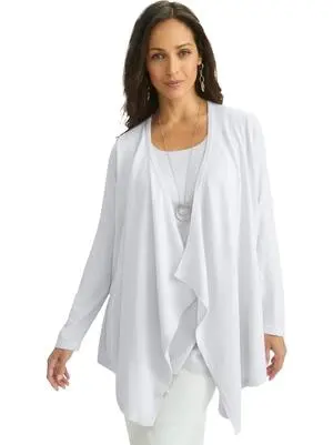 JESSICA LONDON Flyaway Cardigan - White