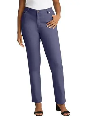 JESSICA LONDON True Fit Stretch Denim Straight Leg Jean - Deep Dusk