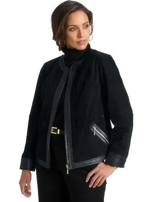 JESSICA LONDON Suede Lady Jacket - Black