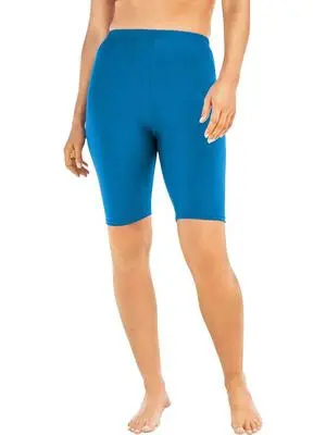 SWIM 365 High-Waist Full-Coverage Swim Bike Short Azure Blue