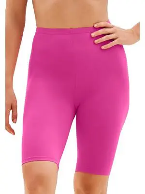 SWIM 365 High-Waist Full-Coverage Swim Bike Short Fluorescent Pink