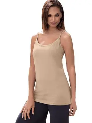 JESSICA LONDON Stretch Cotton Cami - New Khaki