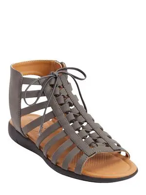 COMFORTVIEW Renata Cut-Out Sandals Grey