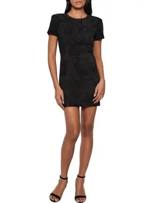 AS By DF Fortuna Stretch Suede Mini Dress - Black