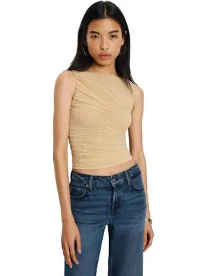 REFORMATION Rosie Knit Top Ivory