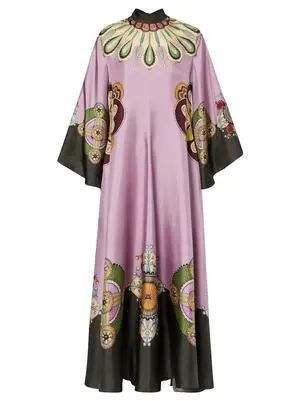 La DoubleJ Magnifico Printed Silk Twill Kaftan - Multicoloured